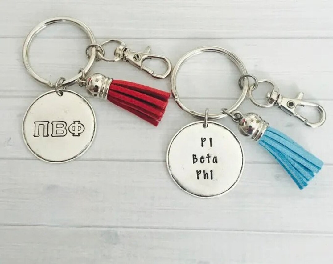 Pi Beta Phi Key Chain - Sorority Key Chain - Tassel Key Chain ...