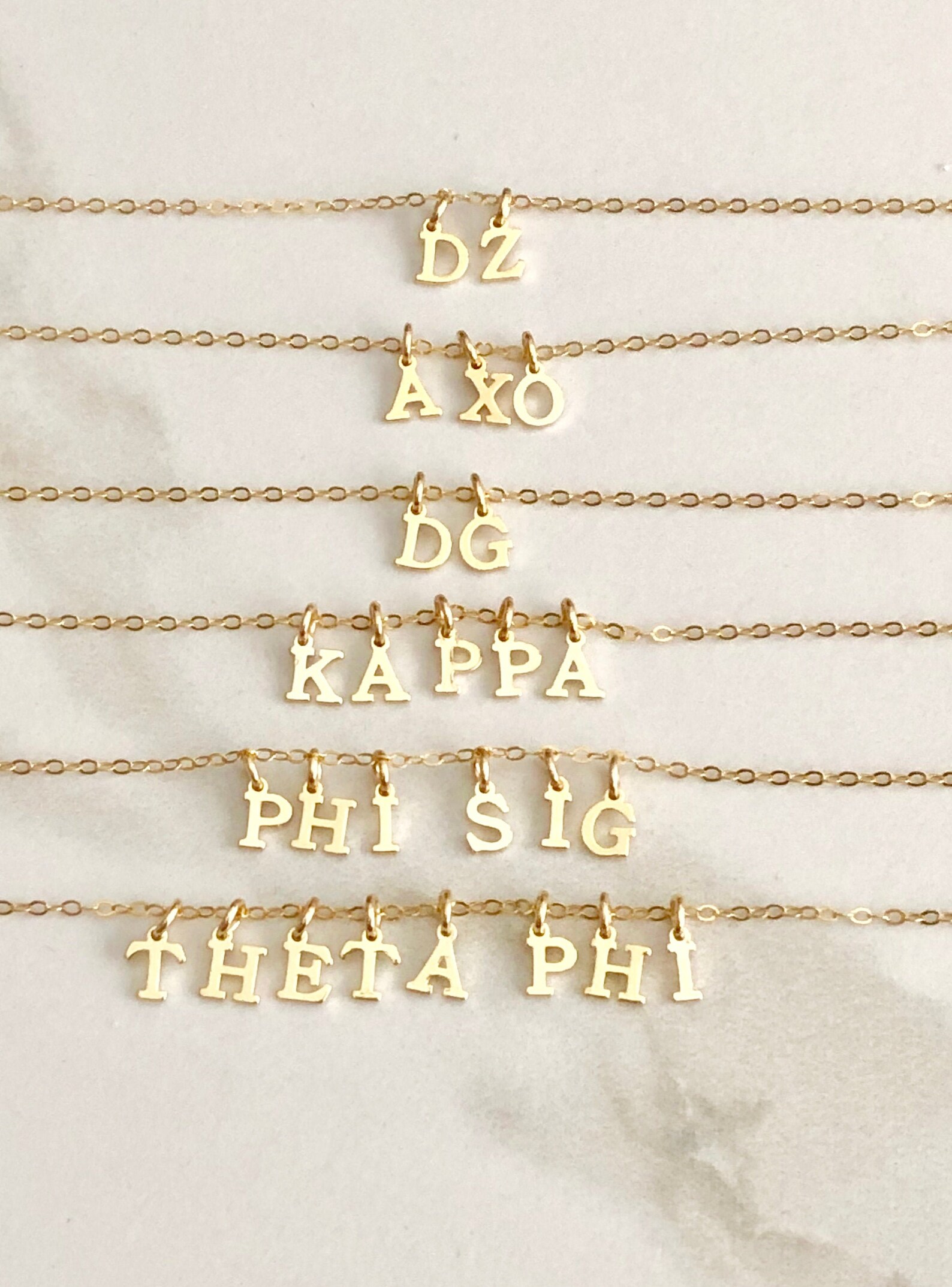 Delta Zeta Sorority Necklace, Dee Zee Necklace, DZ Sorority Necklace ...