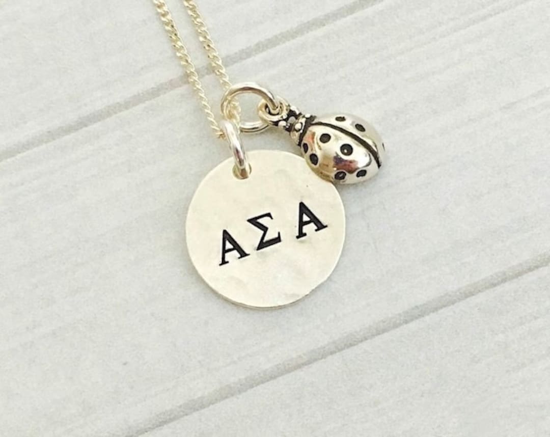 Alpha Sigma Alpha Necklace - Alpha Sigma Alpha Jewelry - Lady Bug ...