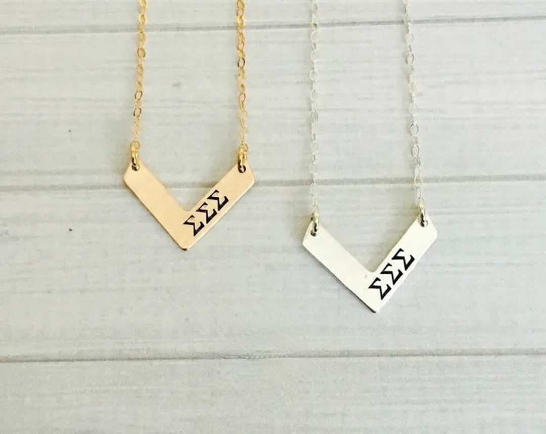 Sigma Sigma Sigma Necklace - Sigma Sigma Sigma Jewelry - Sorority ...