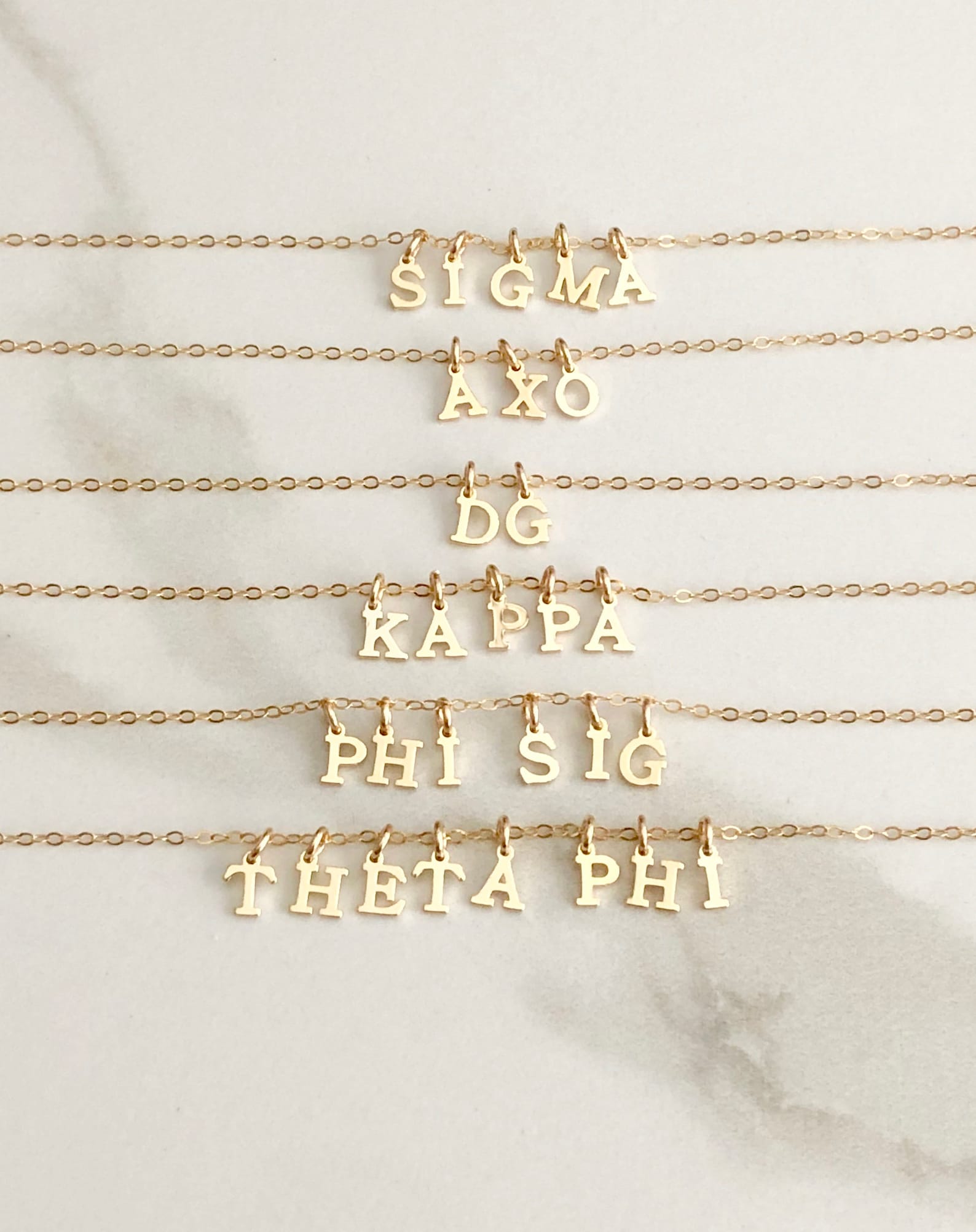 Sigma Sigma Sigma Sorority Necklace Tri Sigma Sorority | Etsy