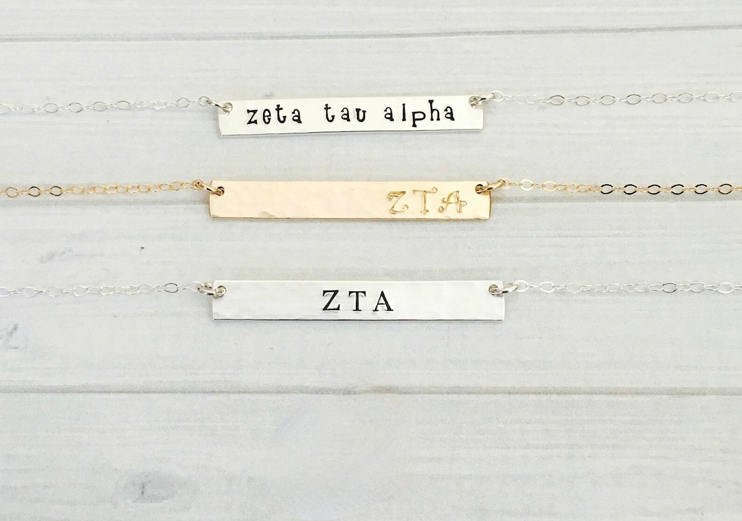 ZETA TAU ALPHA Necklace - Zeta Tau Alpha Jewelry - Sorority Bar ...