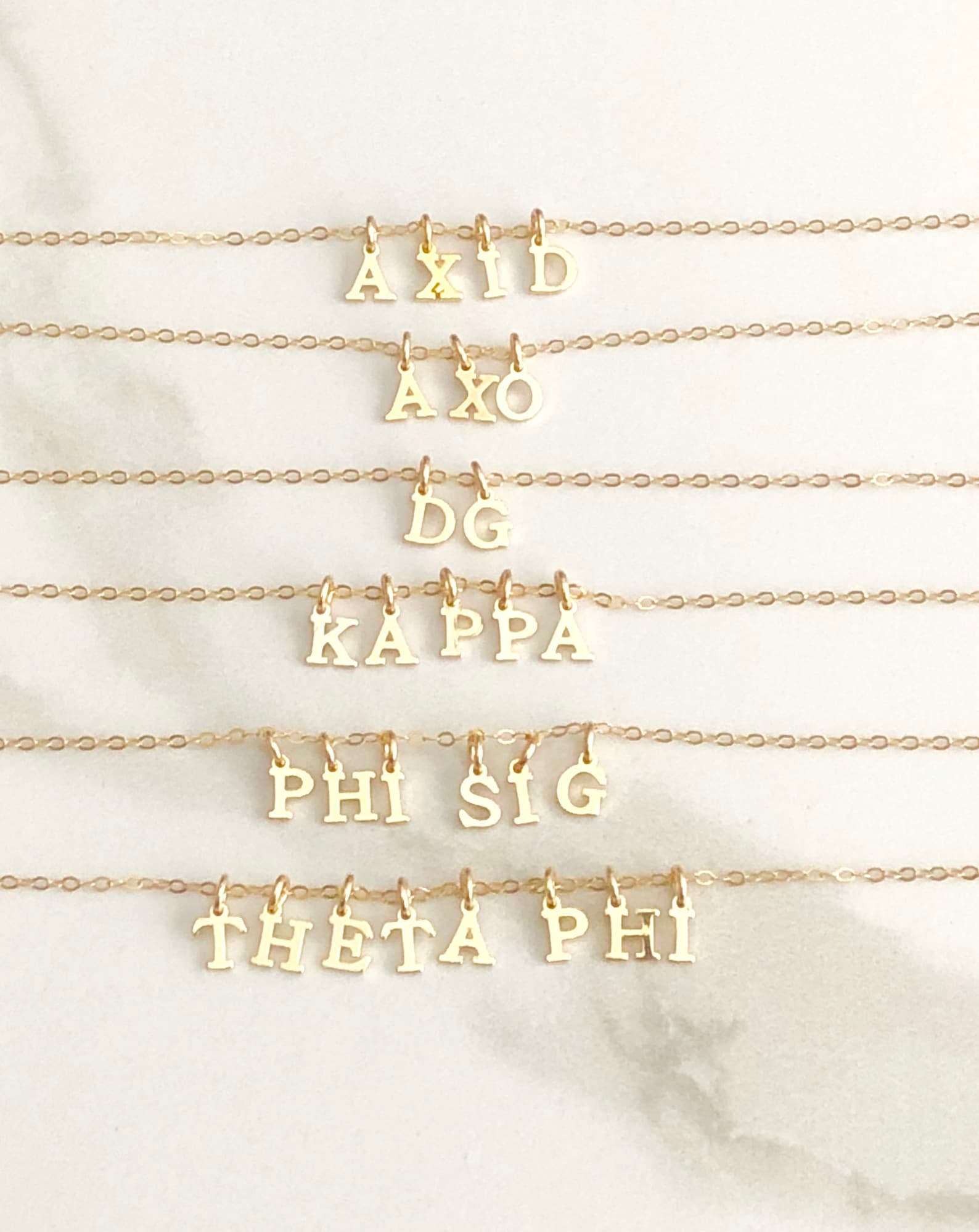 Alpha Xi Delta Sorority Necklace AXID Sorority Necklace - Etsy