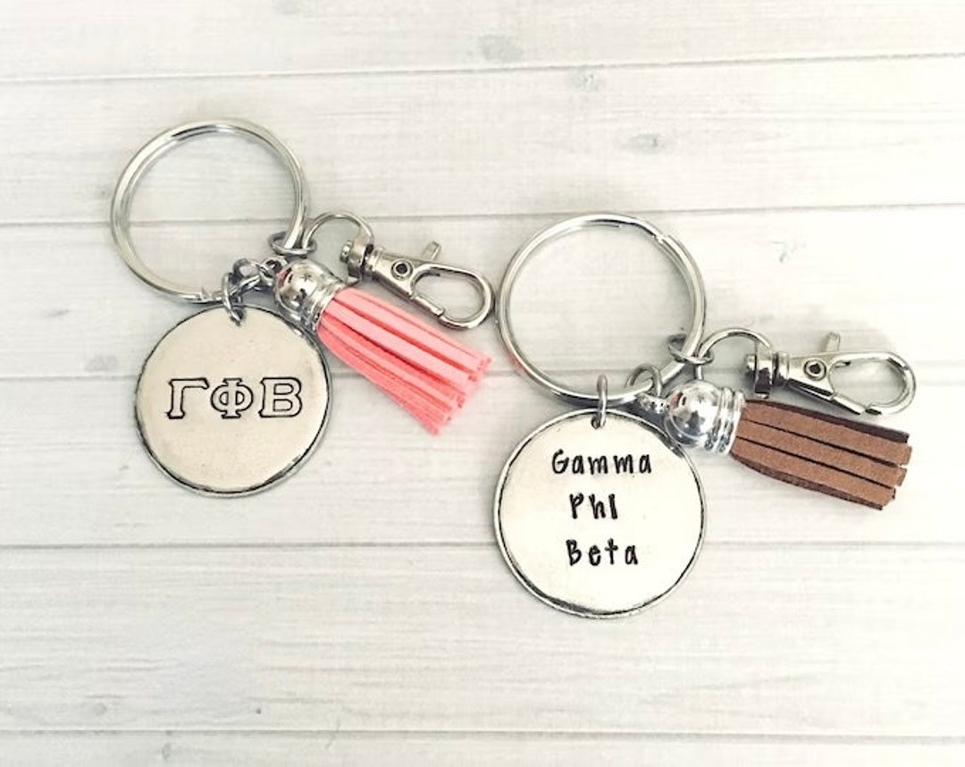 Gamma Phi Beta Key Chain, Sorority Key Chain, Tassel Key Chain ...
