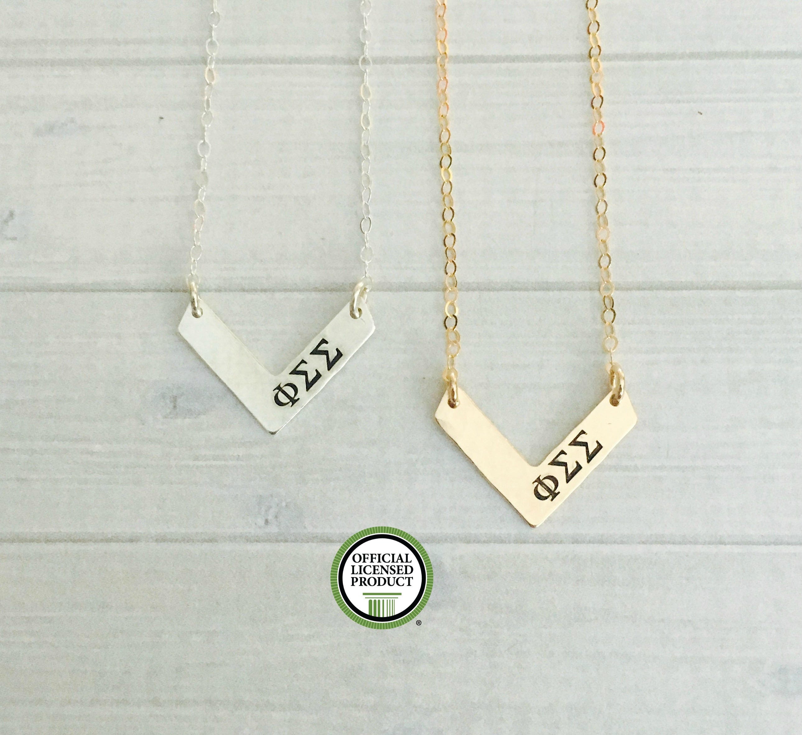 Phi Sigma Sigma Necklace Phi Sigma Sigma Jewelry Sorority | Etsy