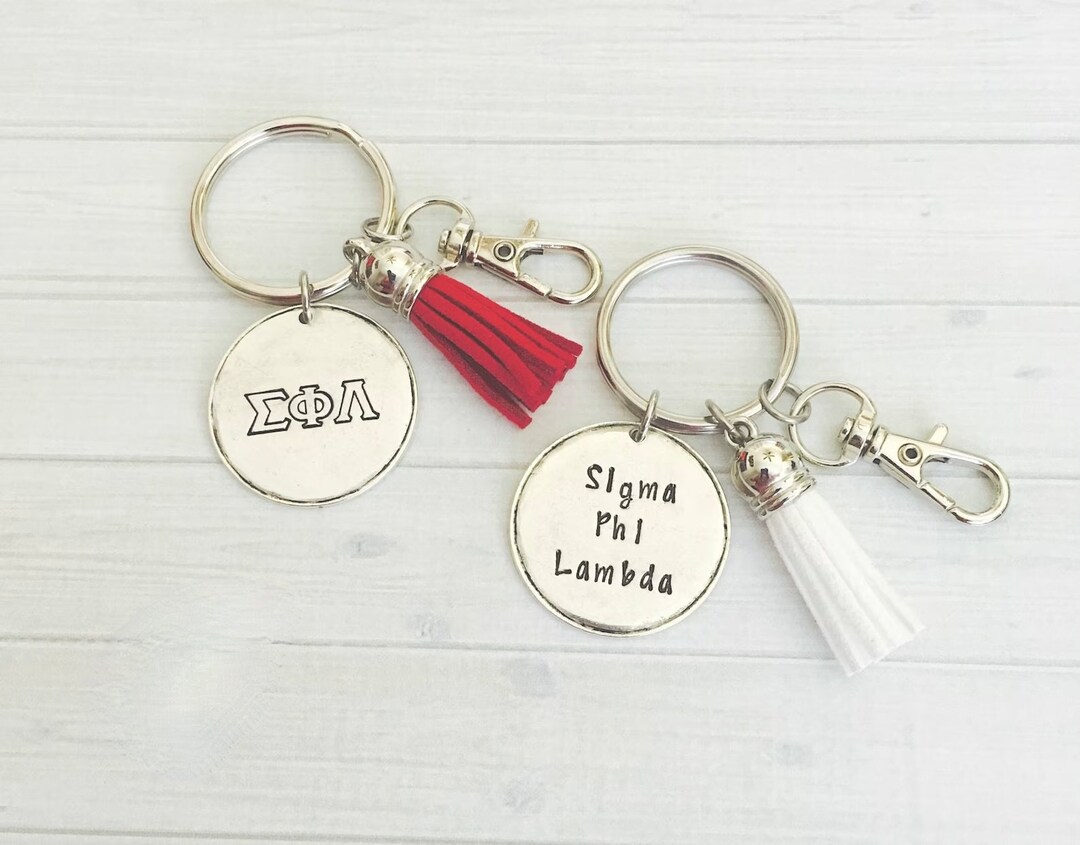 Sigma Phi Lambda Key Chain - Sorority Key Chain - Tassel Key Chain ...