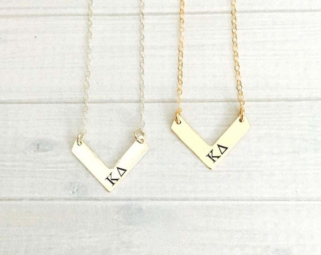Kappa Delta Necklace - Kappa Delta Jewelry - KD - Sorority Chevron ...