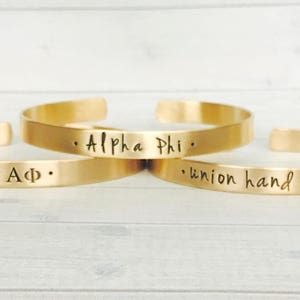 Alpha Phi Bracelet Alpha Phi Jewelry Sorority Bracelet Sorority Jewelry ...