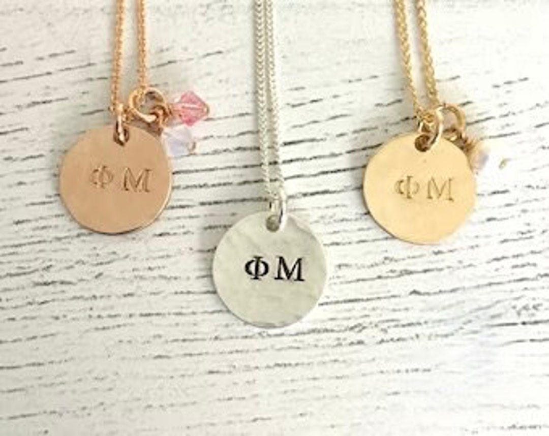 Phi Mu Necklace - Phi Mu Jewelry - Sorority Necklace - Sorority Jewelry ...