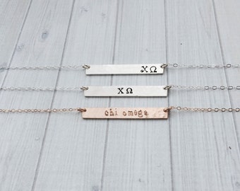 Chi Omega Necklace Chi Omega Jewelry Sorority Necklace - Etsy