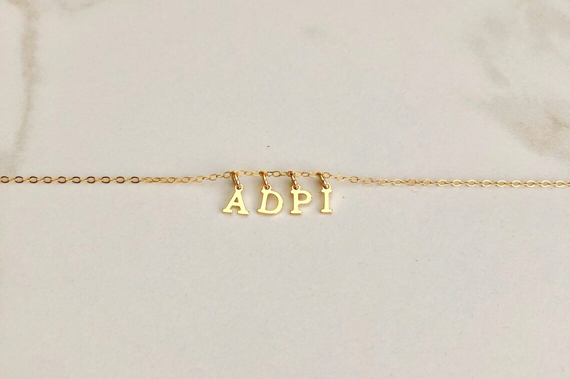 Alpha Delta Pi Sorority Necklace, ADPI Sorority Necklace, Alpha Delta ...