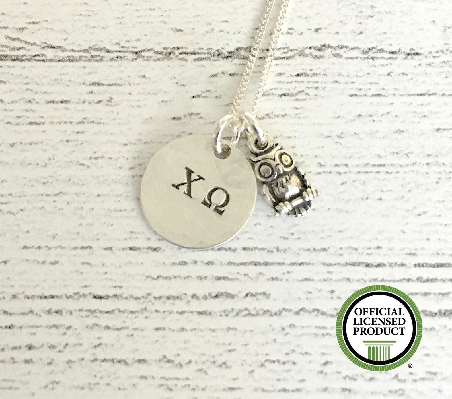 Chi Omega Necklace Chi Omega Jewelry Owl Necklace Chi O | Etsy