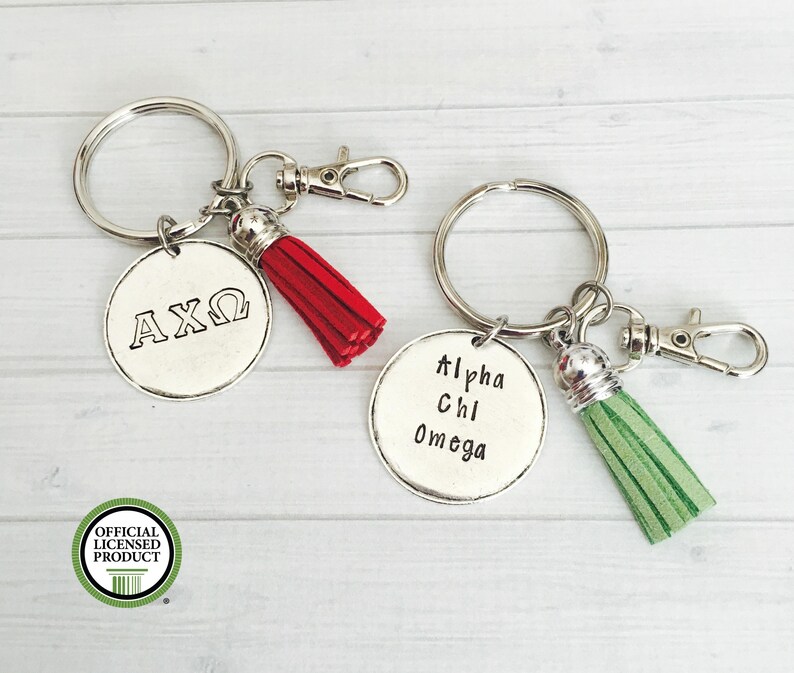 Alpha Chi Omega Key Chain Sorority Key Chain Tassel Key - Etsy