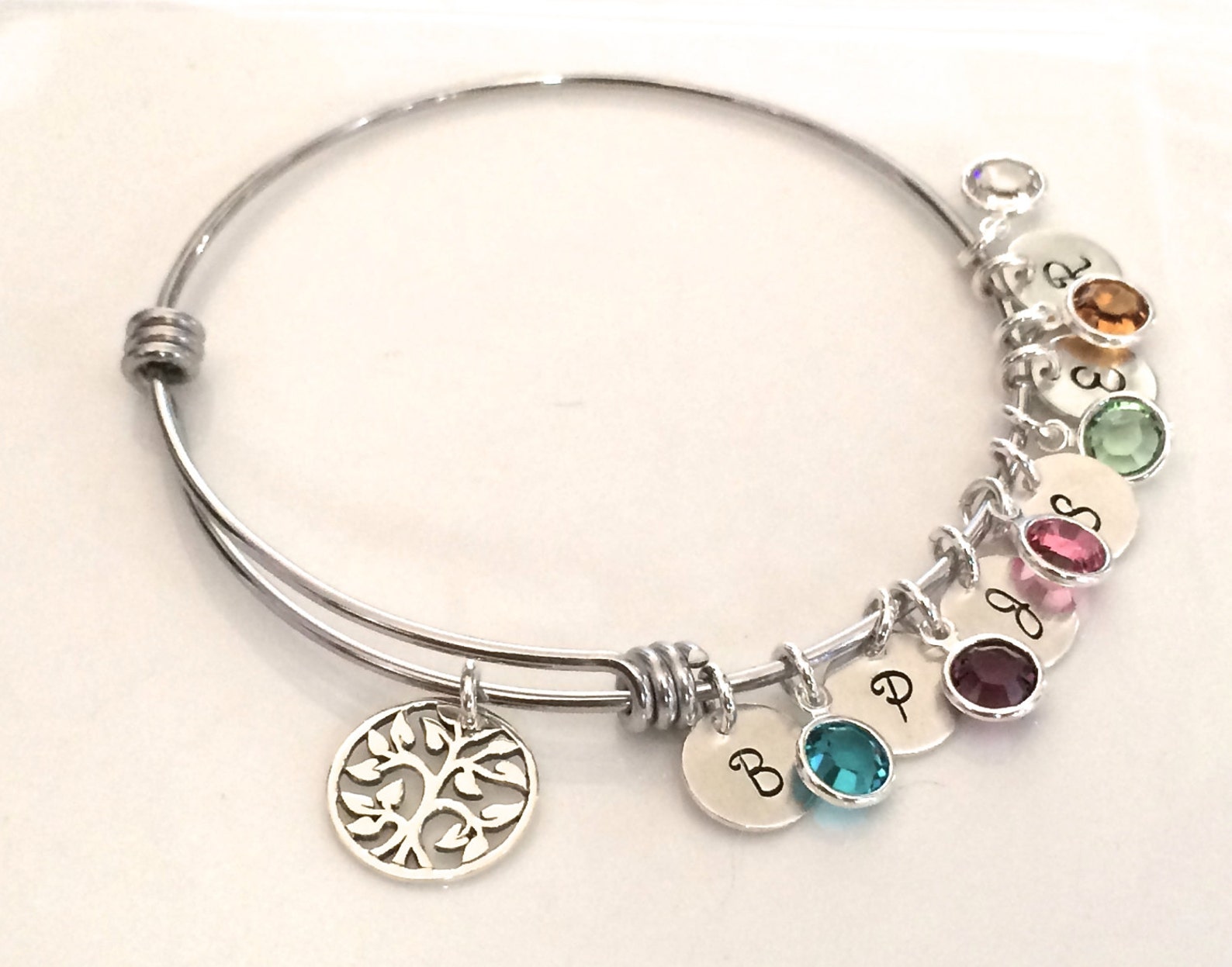 Family Tree Bracelet Birthstone Bracelet Custom Mom Jewelry - Etsy