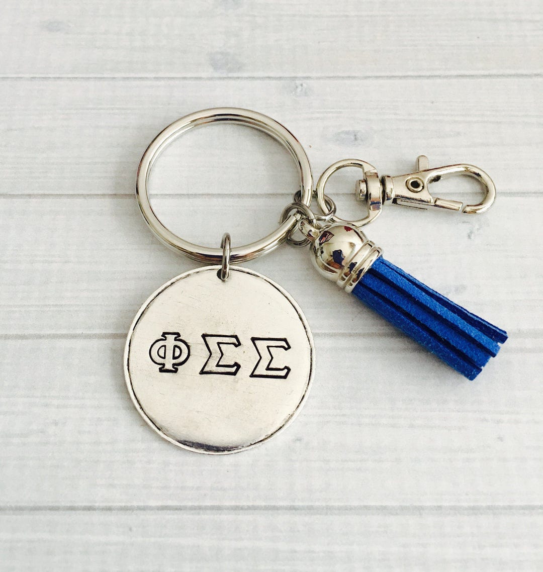 Phi Sigma Sigma Key Chain - Sorority Key Chain - Tassel Key Chain ...