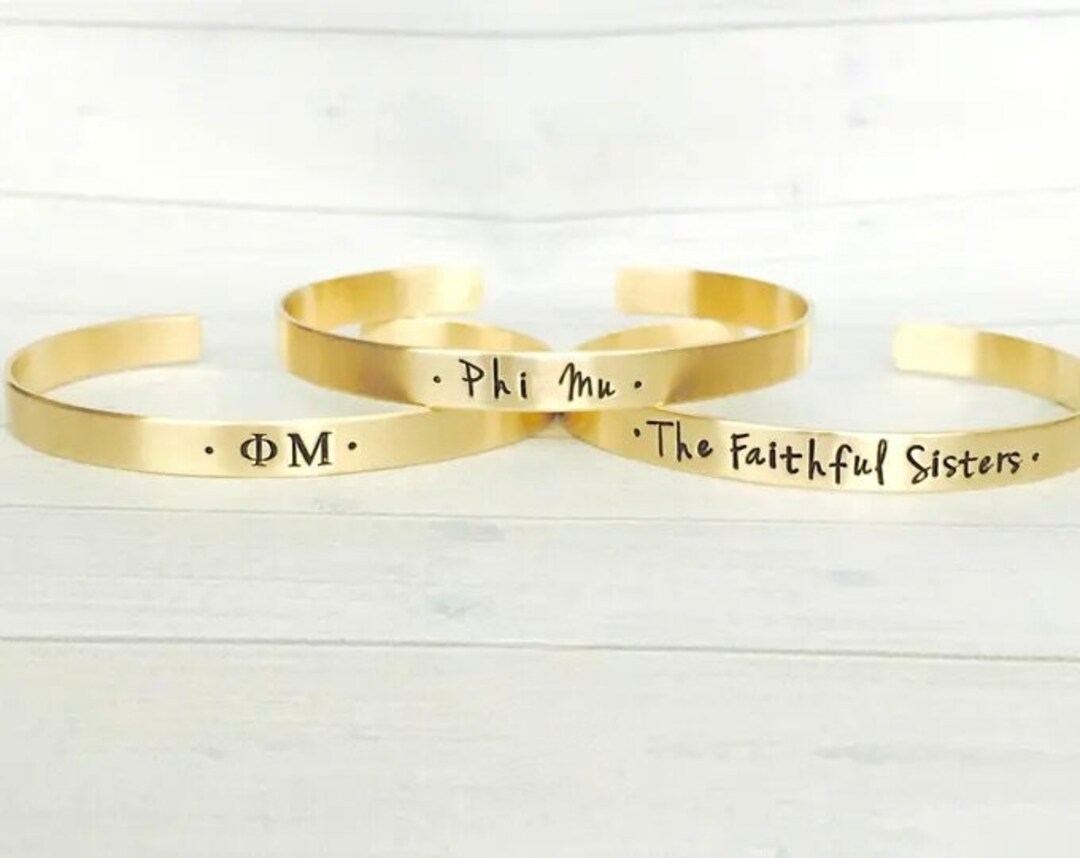 Phi Mu Bracelet Phi Mu Jewelry Sorority Bracelet Sorority Jewelry ...