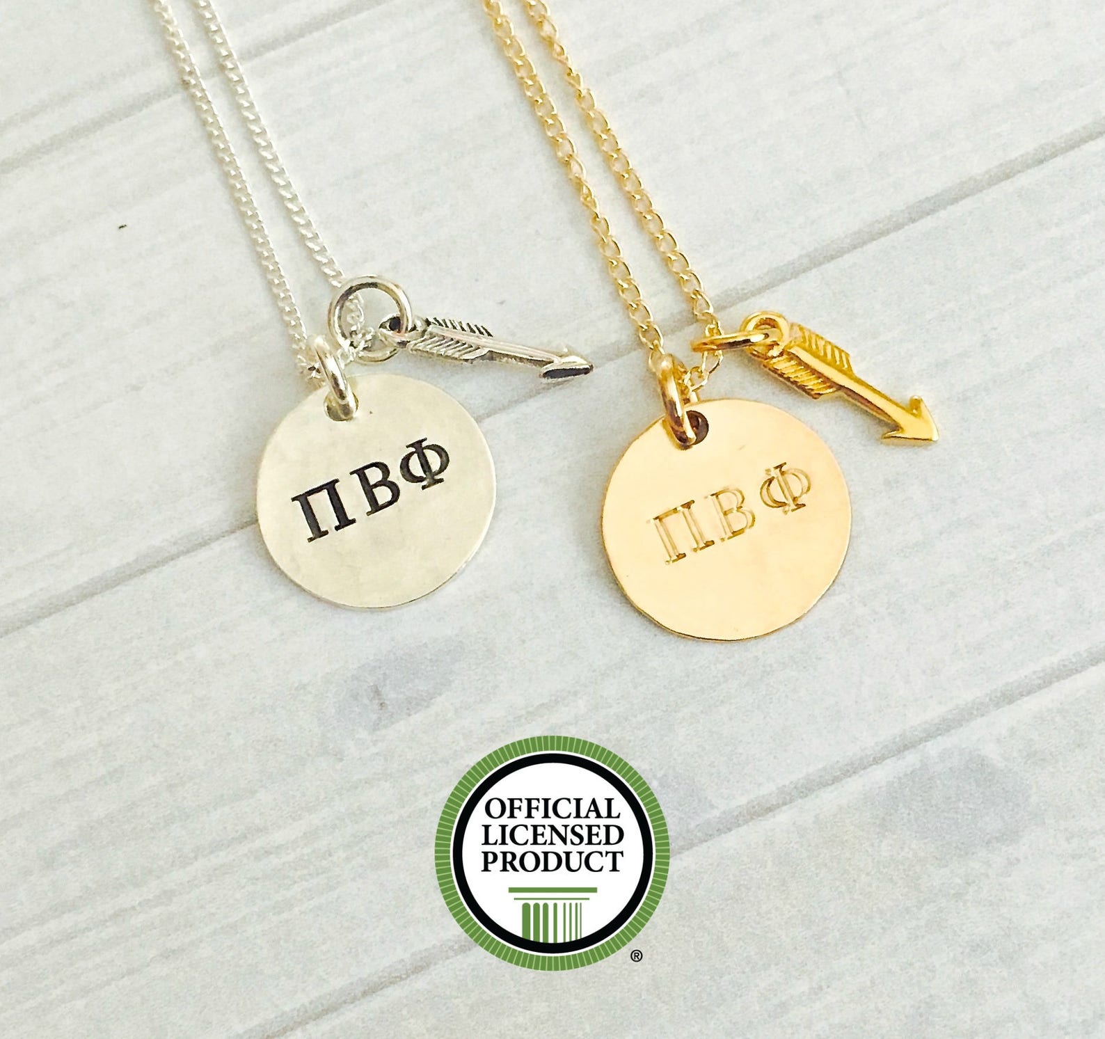 Pi Beta Phi Necklace Pi Beta Phi Jewelry Pi Phi Arrow - Etsy