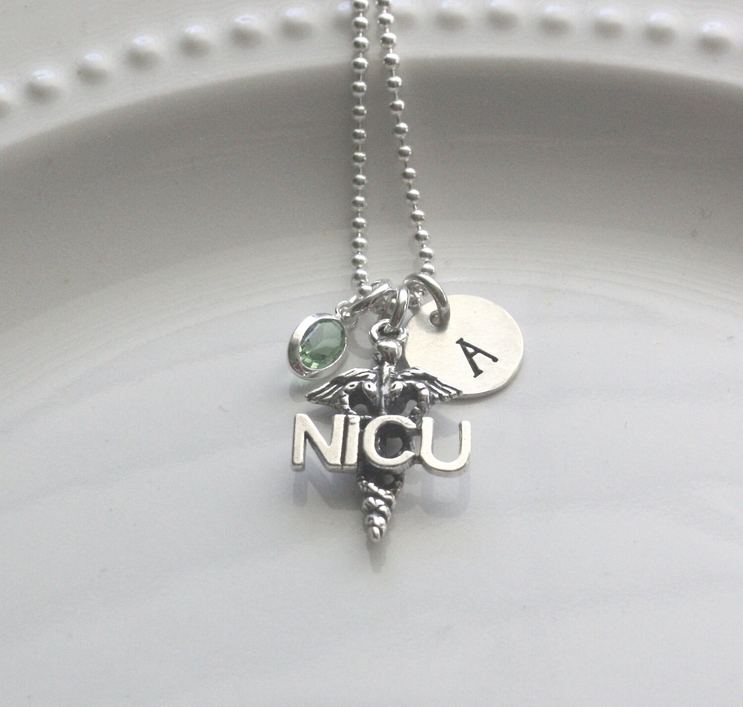 NICU Nurse Necklace Monogram Necklace Thank You Gift for - Etsy