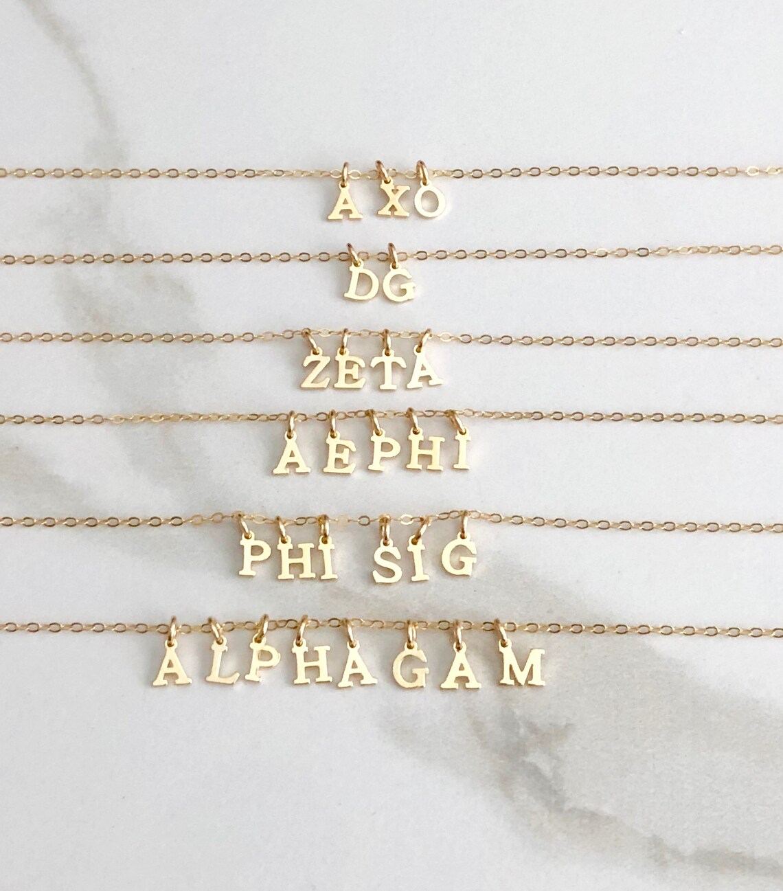 Alpha Chi Omega Sorority Necklace AXO Sorority Necklace | Etsy