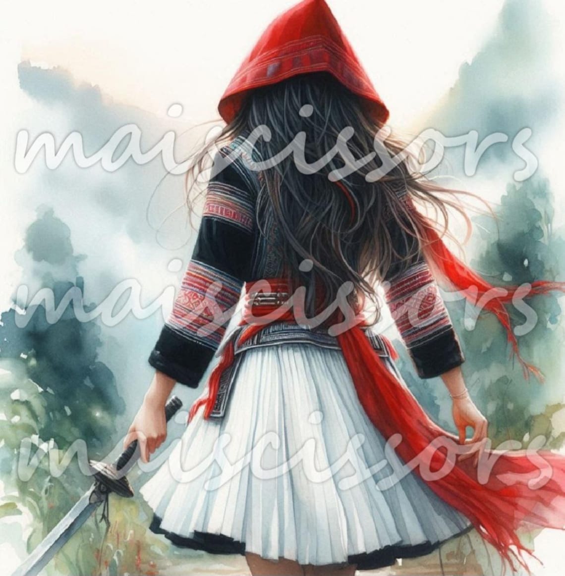 Hmong Asian Shaman Woman PNG Clipart Digital Art - Etsy