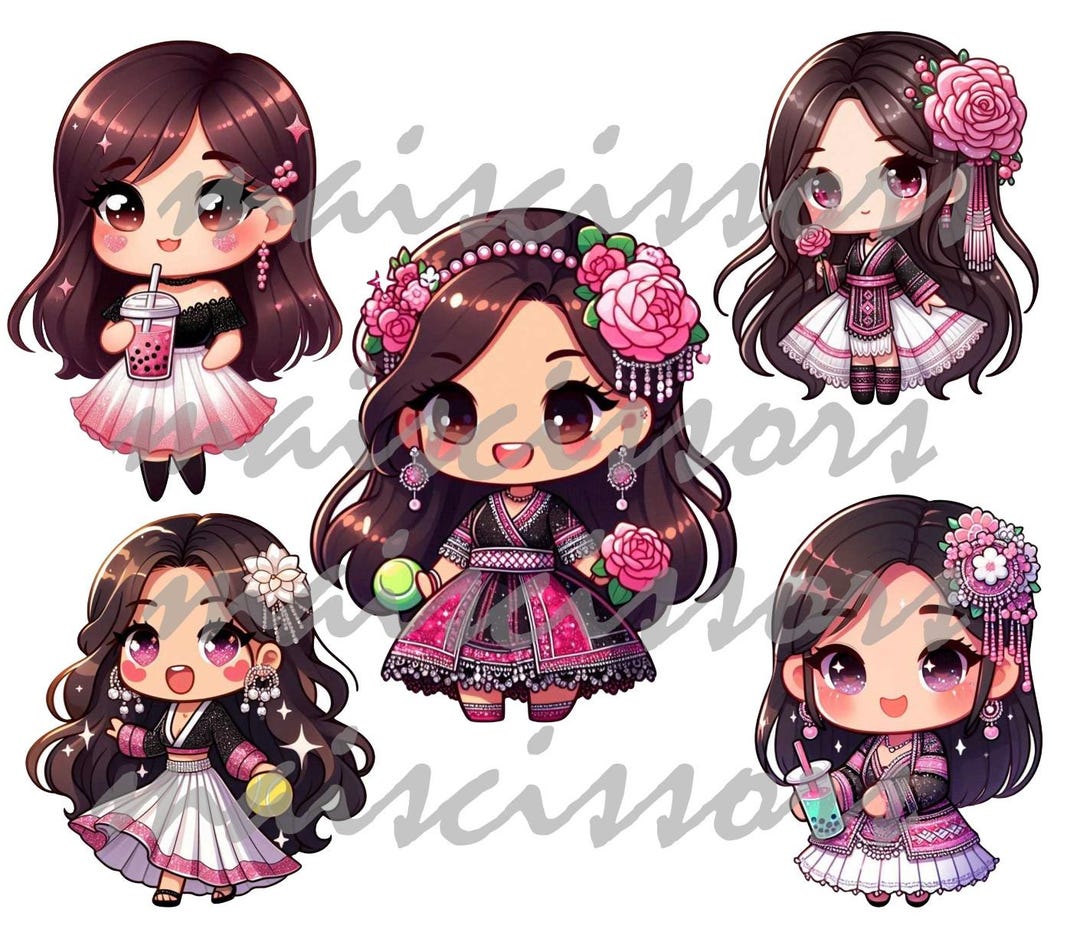 Hmong Asian Chibi Girl Woman Women Digital Art PNG Clipart - Etsy