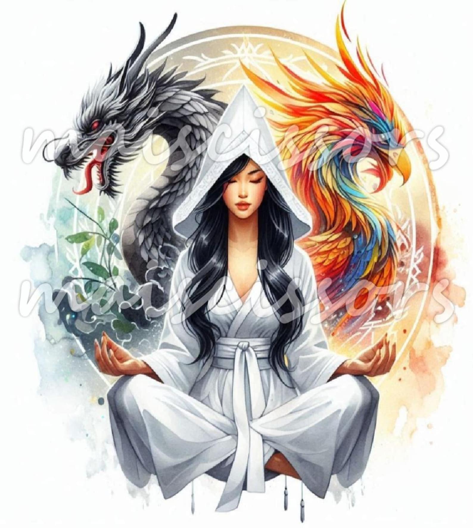 Hmong Asian Shaman Woman Clipart Digital Art - Etsy