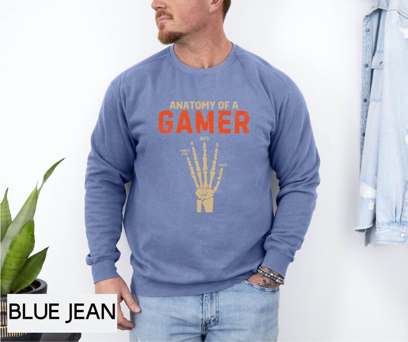 Anatomy of A Gamer Sweatshirt, Funny Gamer Hand Sweat, Sarcastic ...