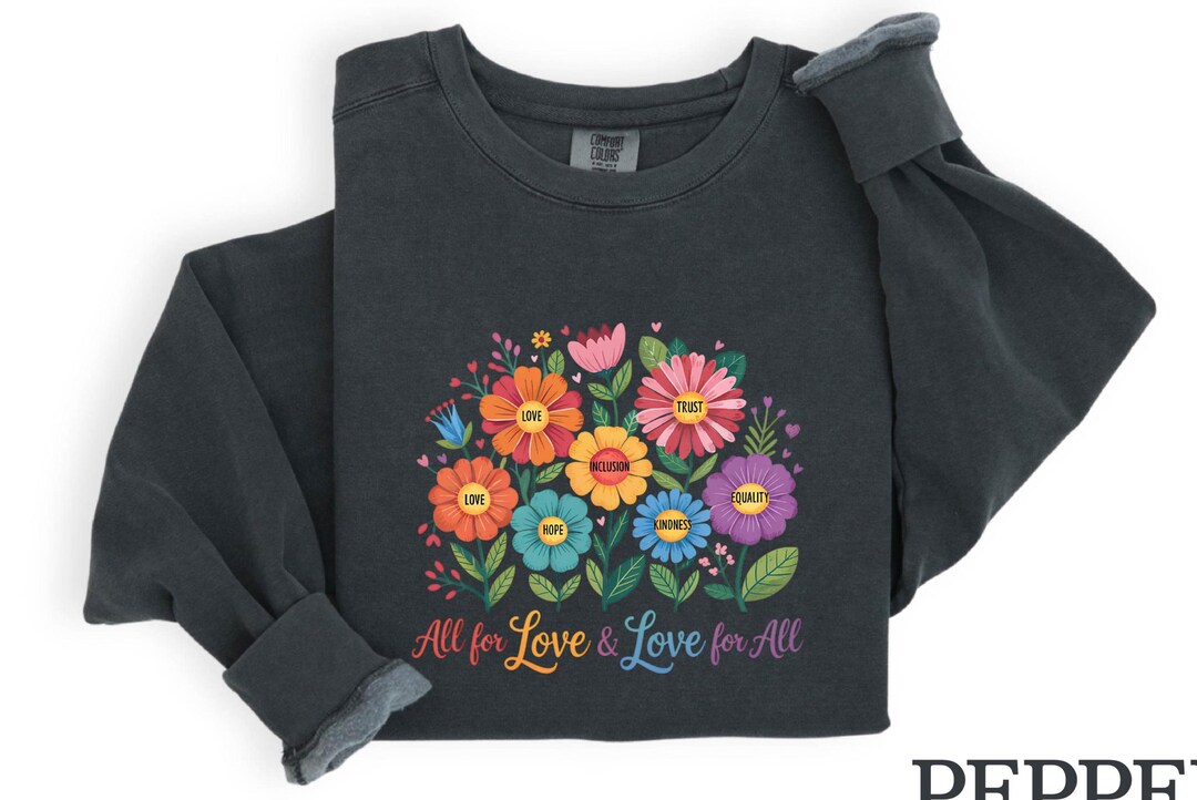 Floral Pride Month Sweatshirt: LGBTQ Love is Love Sweater - Etsy