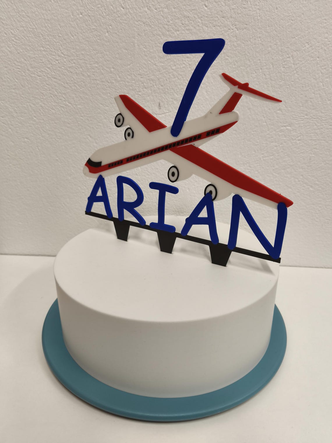 Cake Topper Airplane Personalized Name/text, Pilot, Plane, Aircraft ...