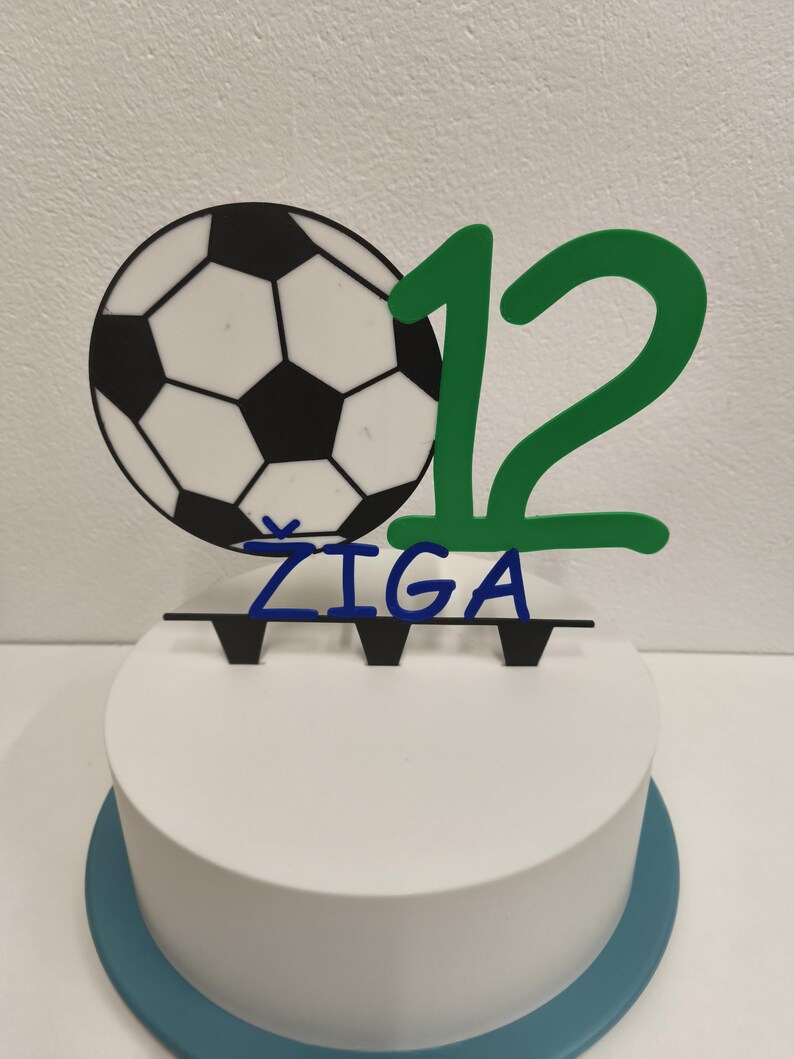 Cake Topper Football Ball Personalized Name/text, Soccer Ball Kids ...