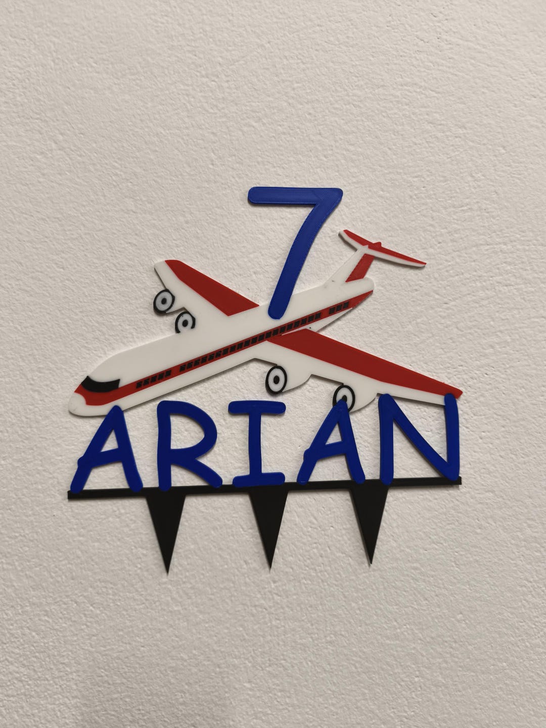 Cake Topper Airplane Personalized Name/text, Pilot, Plane, Aircraft ...