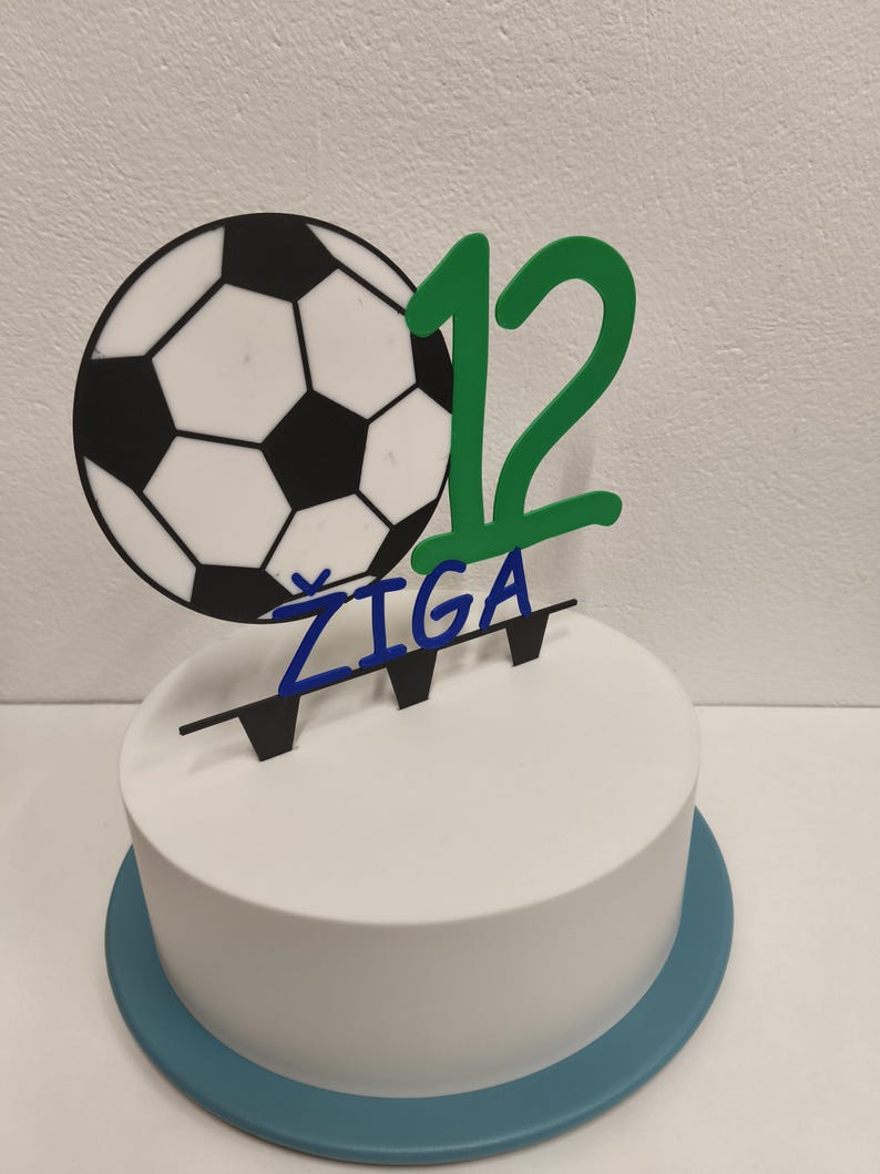 Cake Topper Football Ball Personalized Name/text, Soccer Ball Kids ...