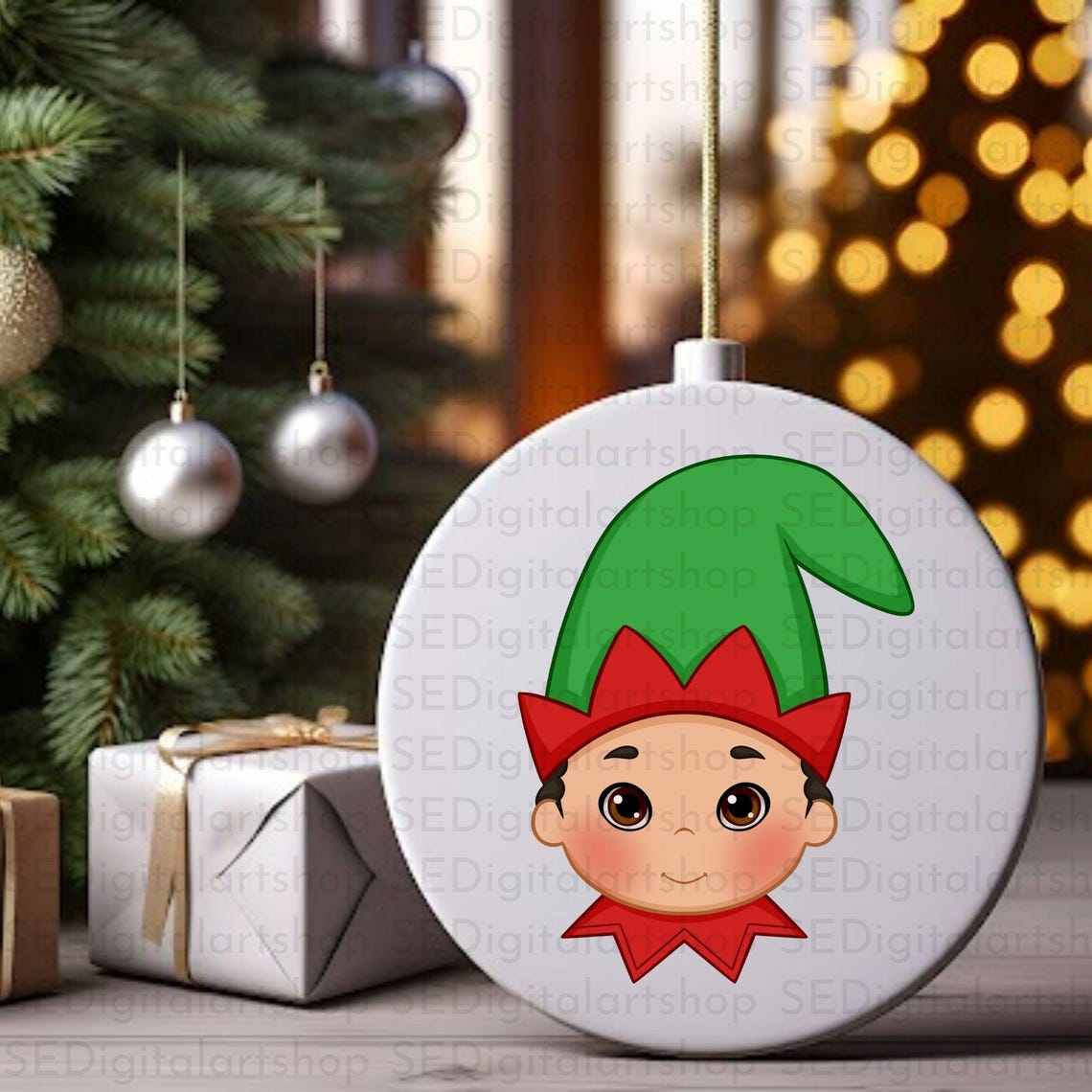 Cute Boy Christmas Elf Faces Digital Download for Sublimation & DTF ...