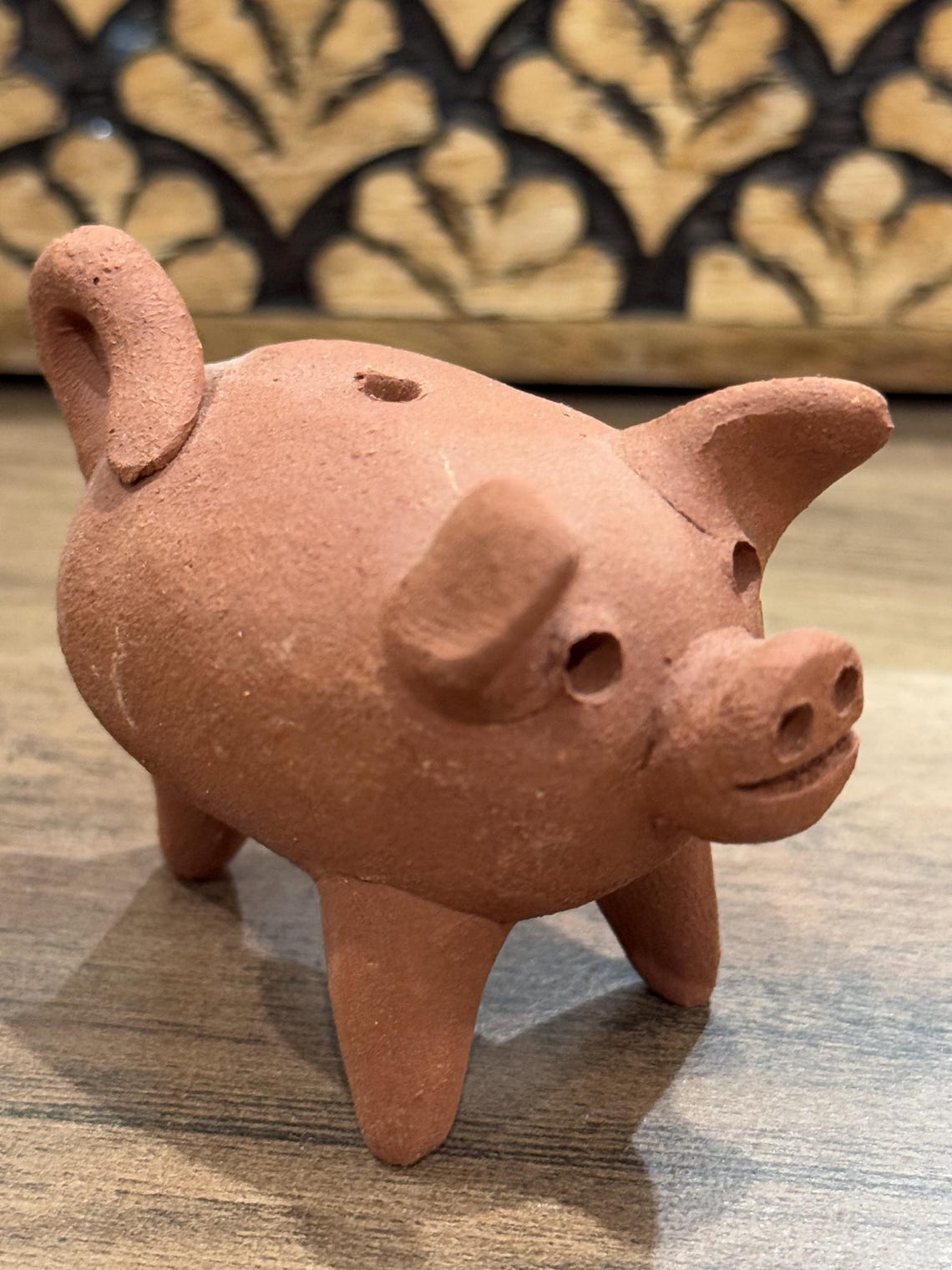 Handmade Clay Pig Figure - Etsy