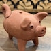 Handmade Clay Pig Figure - Etsy