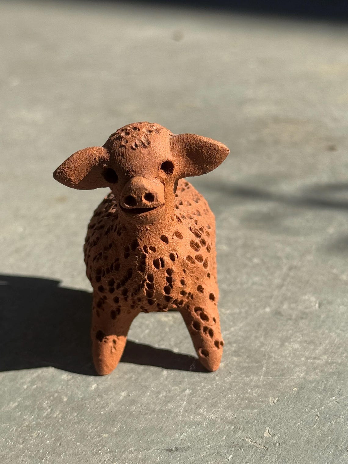 Handmade Clay Sheep Figure - Etsy