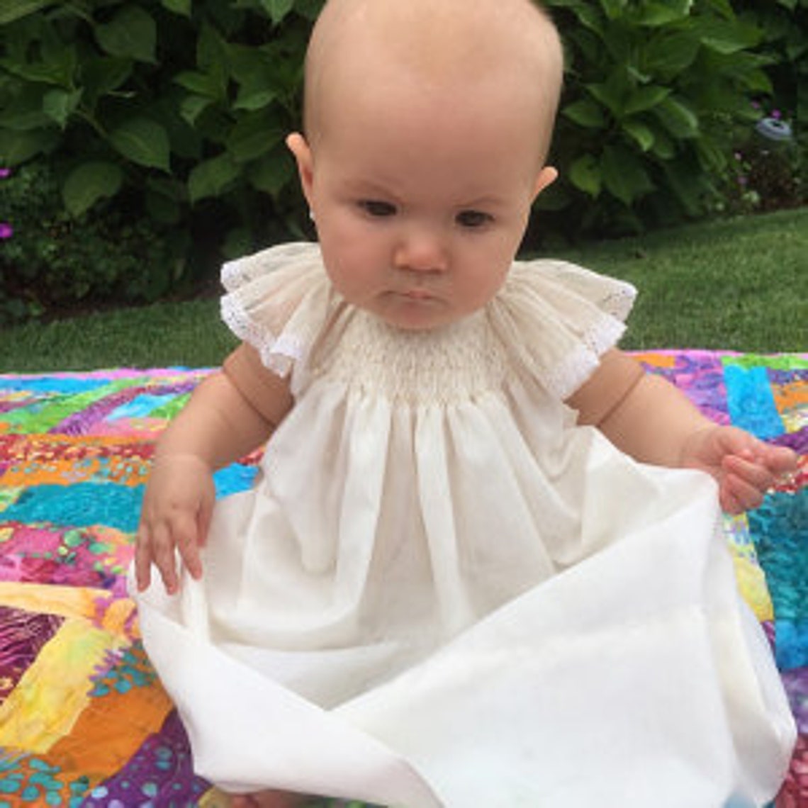 Smocked Baby Dress Smocked Christening Dress Blessing Dress - Etsy