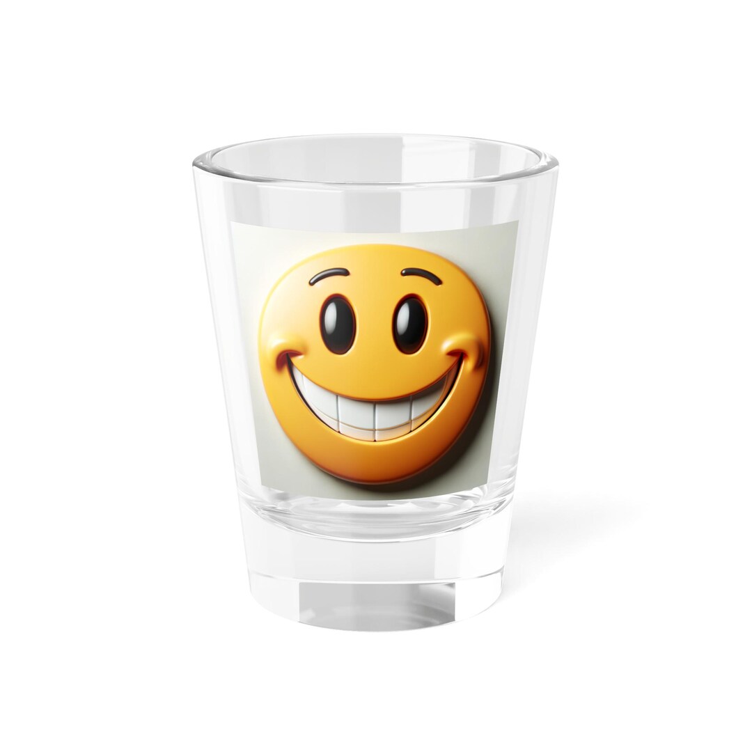 Cheerful Emoji Shot Glass, Fun Drinking Glass, Party Favors, Gift for ...