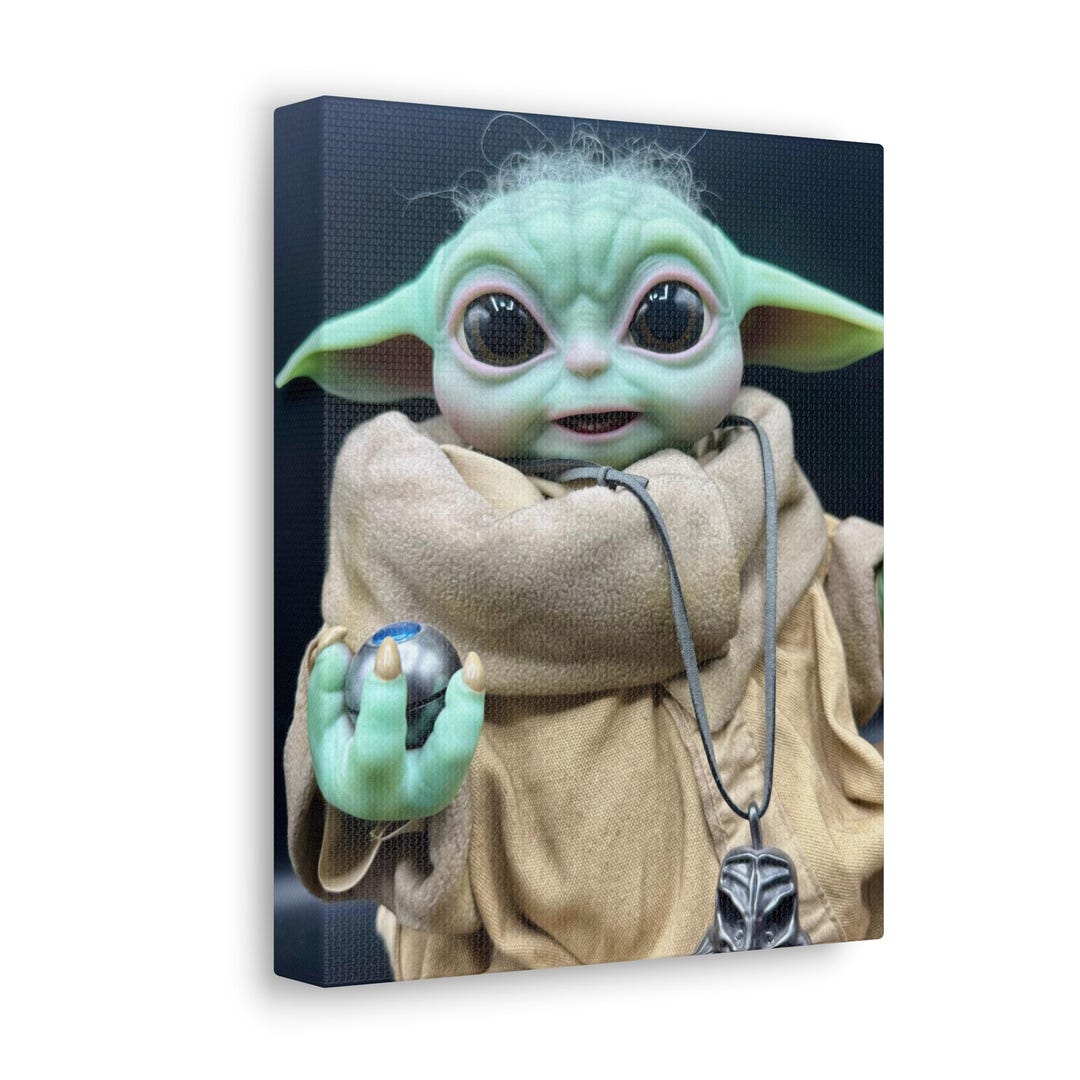 Art Print of Hot Toys Grogu Wall Art Decor, Cute Mandalorian Baby Yoda ...