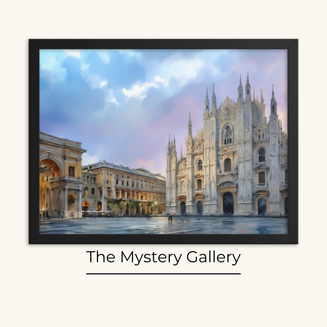 Milan Watercolor Painting, Traditional Italian Art, Milan Poster ...