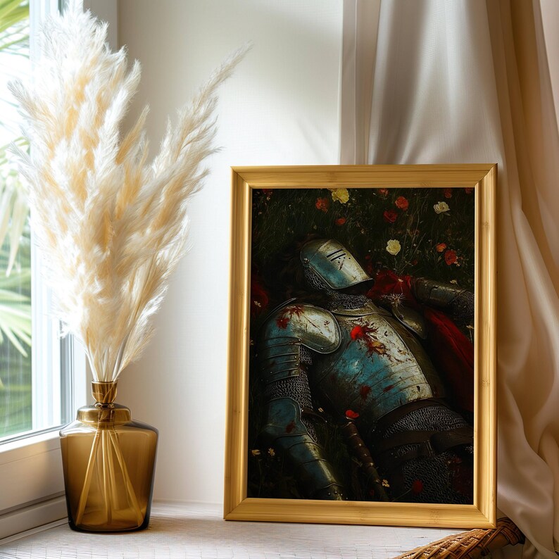 Medieval Knight Print, Knightcore Fantasy Art, Fantasy Maximalist Decor ...
