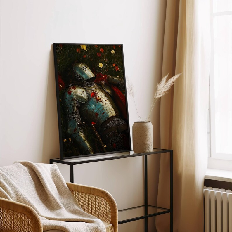 Medieval Knight Print, Knightcore Fantasy Art, Fantasy Maximalist Decor ...
