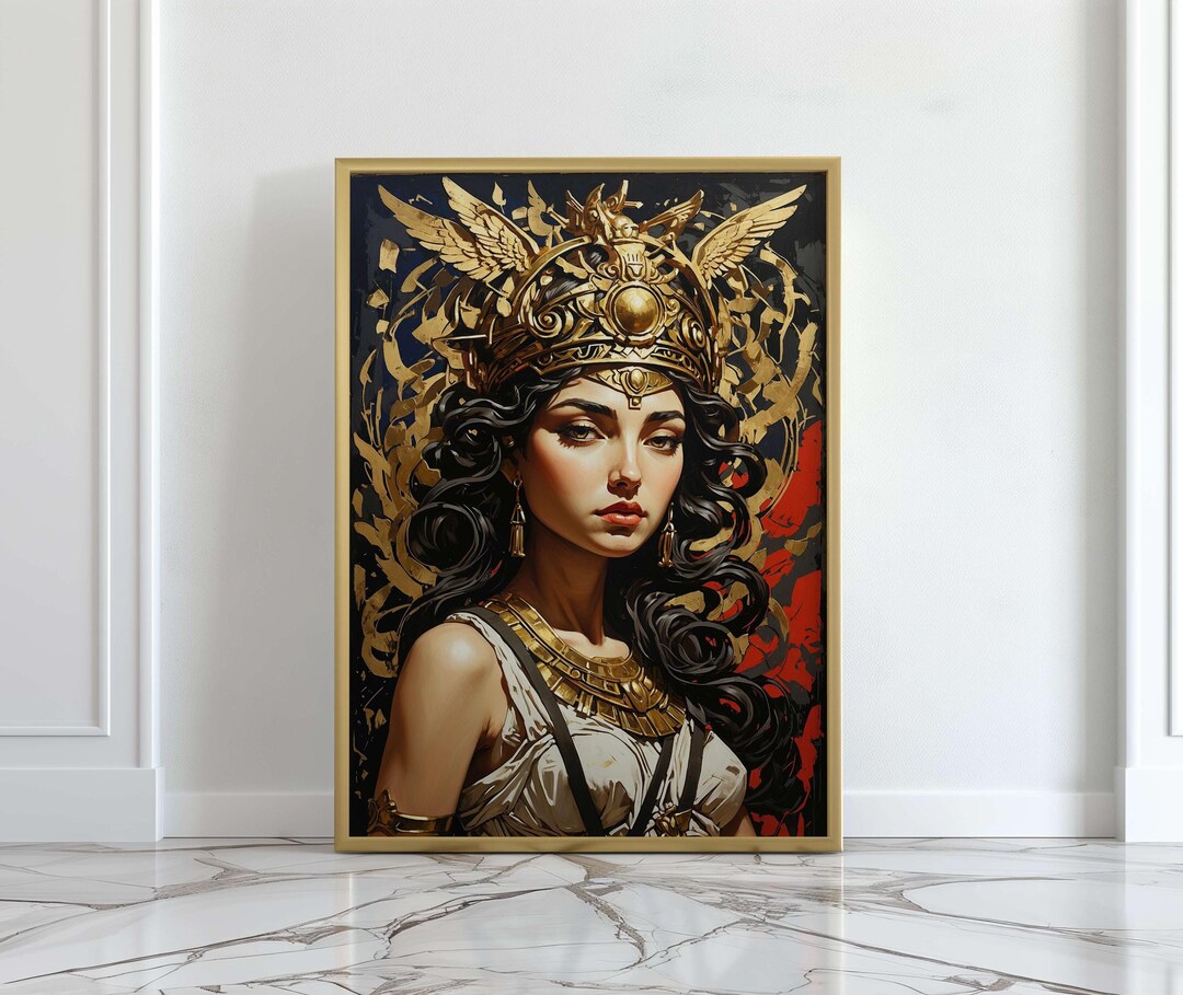 Athena Greek Goddess of War - Goddess Wall Art Greek Mythology Art ...