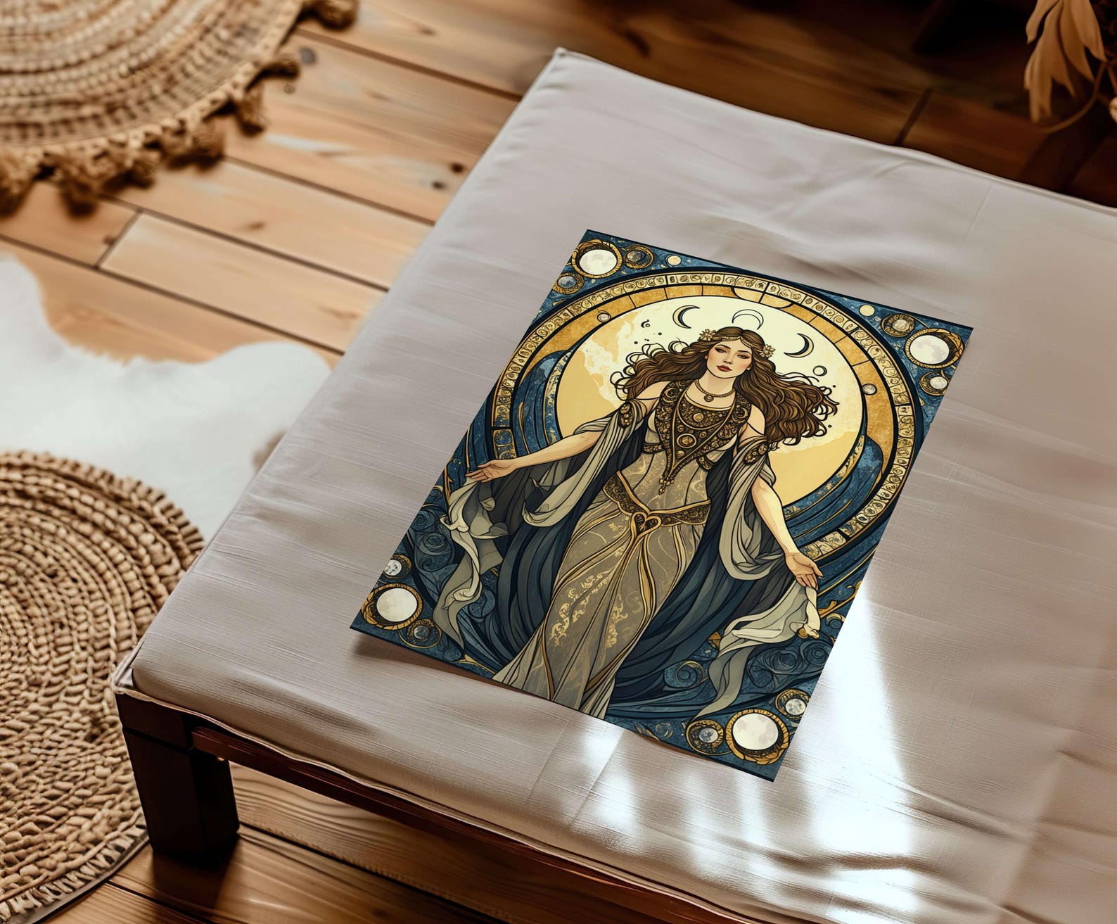 Selene Digital Download, Art Nouveau Moon Goddess Mystical Illustration ...