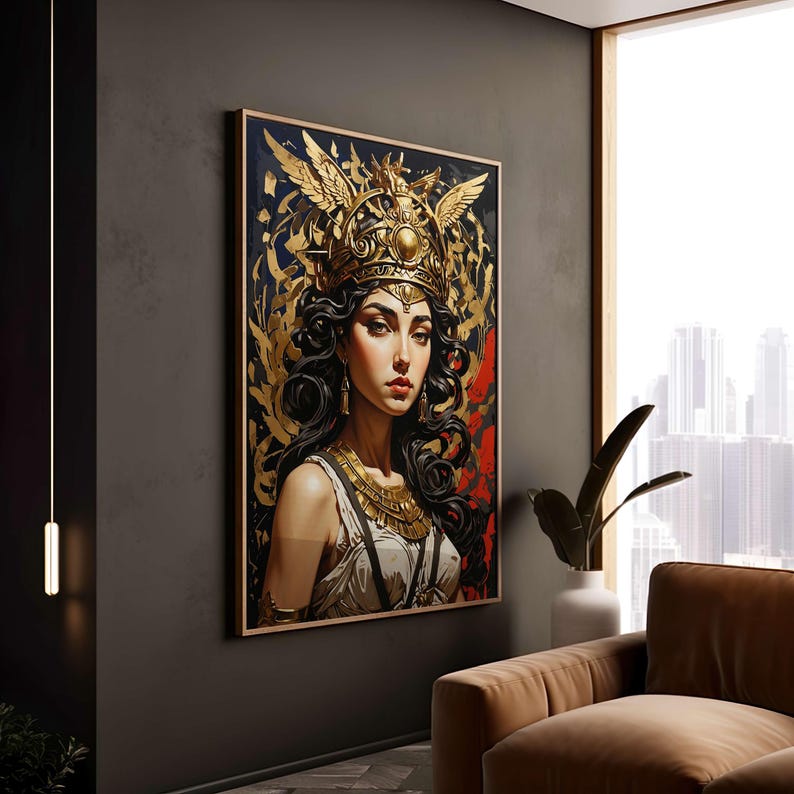 Athena Greek Goddess of War - Goddess Wall Art Greek Mythology Art ...