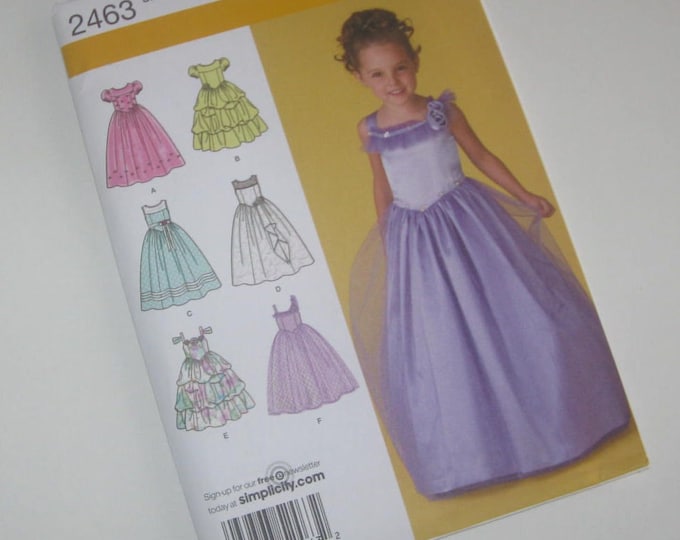SIMPLICITY PATTERN 2463 Little Girl's Flower Girl Dress FORMAL DRESS ...