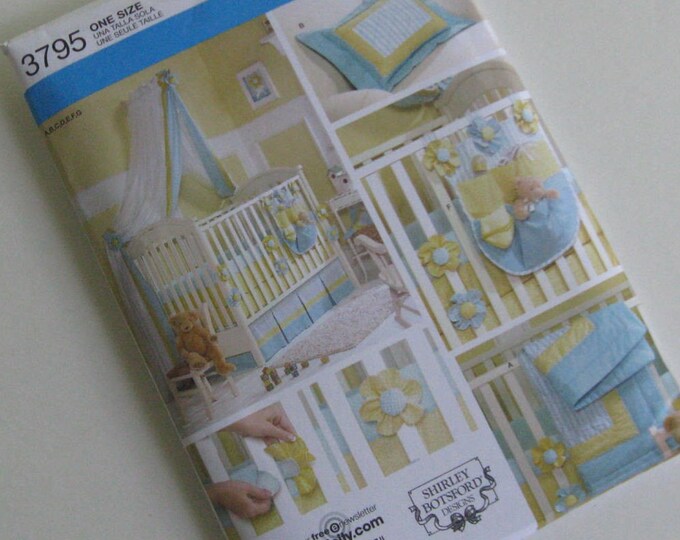SIMPLICITY PATTERN 3795 Crib Ensemble by Shirley Botsford CRIB CANOPY ...