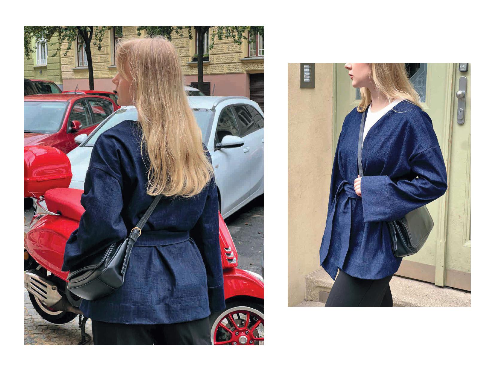 Denim Kimono Jacket, PDF Pattern, Women Jacket, Easy Pattern, Video ...