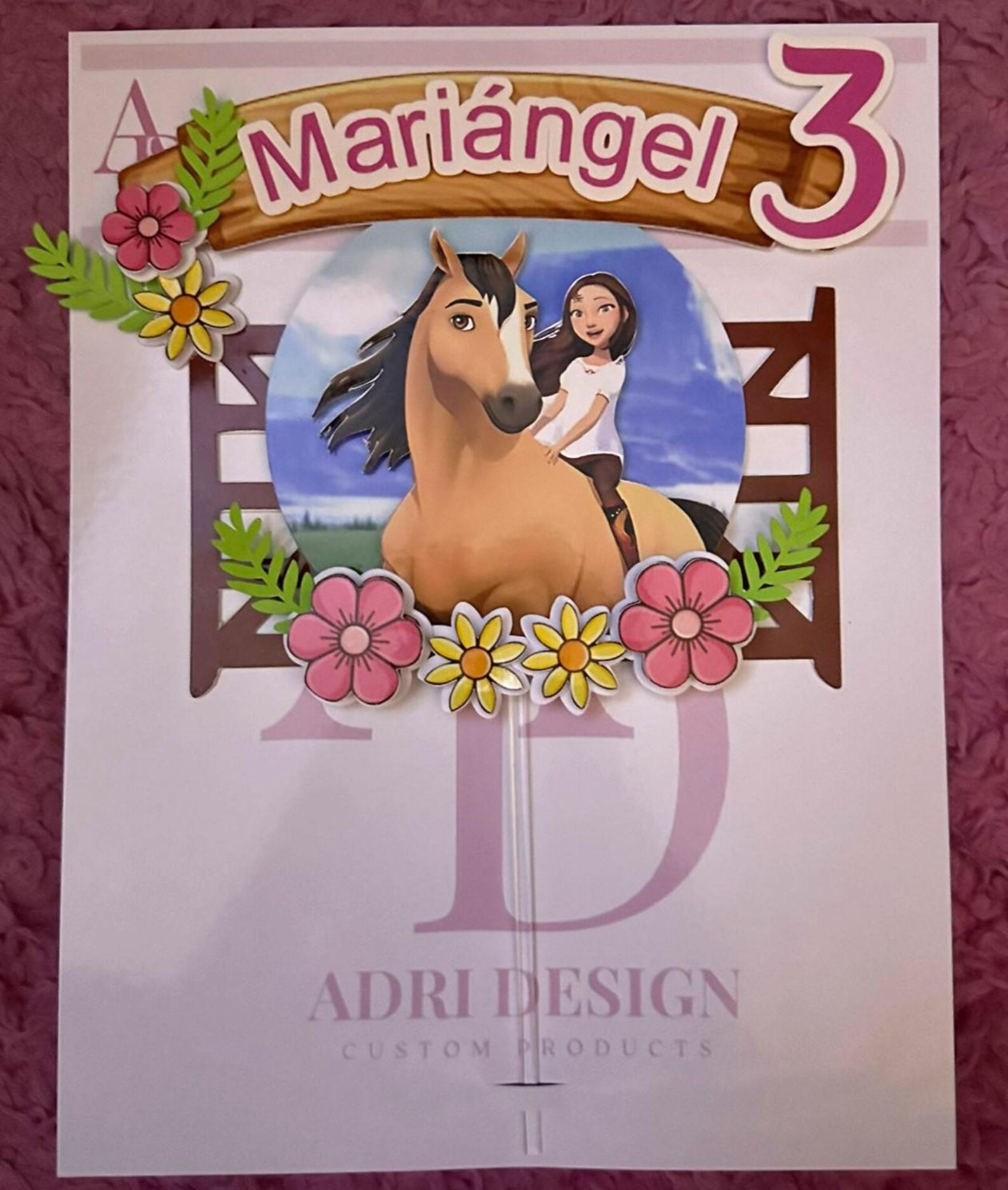 Topper Spirit - Cake Topper Horse - Custom Personalized Birthday - Cake ...