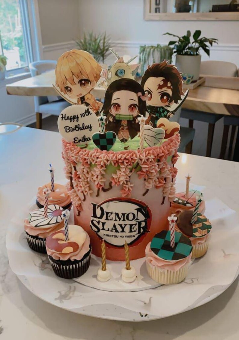 Custom Personalized Demon S- Cake Topper Girl or Boy - Cake Topper ...